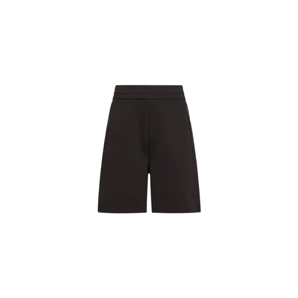 Moncler Interlock Cotton Blend Shorts - Black