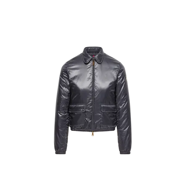 Moncler Lanset Packable Short Down Shirt Jacket - Blue