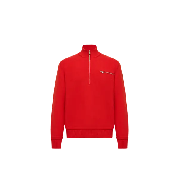 Moncler Wool & Cashmere Blend Turtleneck Sweater - Red