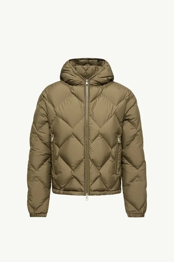 Moncler Arvouinne Hooded Down Jacket - Green
