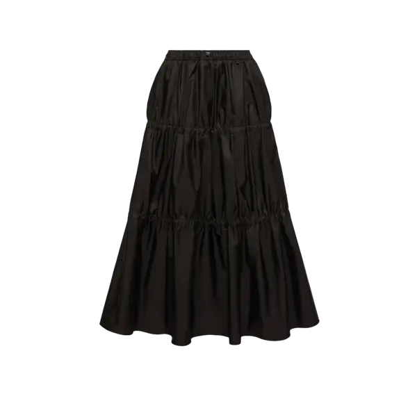 Moncler Ruffle Mid-length Skirt - Black