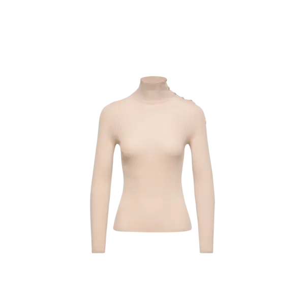 Moncler Textured Wool Sweater - Beige