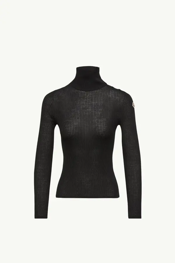 Moncler Textured Wool Sweater - Black