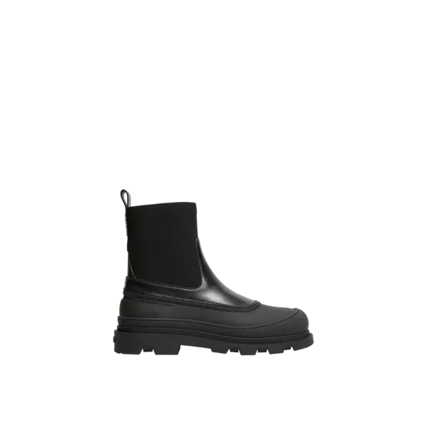 Moncler Vera Leather Ankle Boots - Black