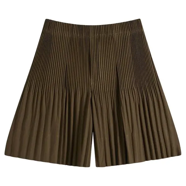 Issey Miyake Shorts 'genova Metal Ocher - Brown
