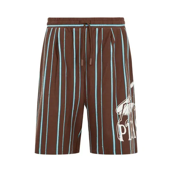 PLEASURES Teleport Wide Shorts - Brown
