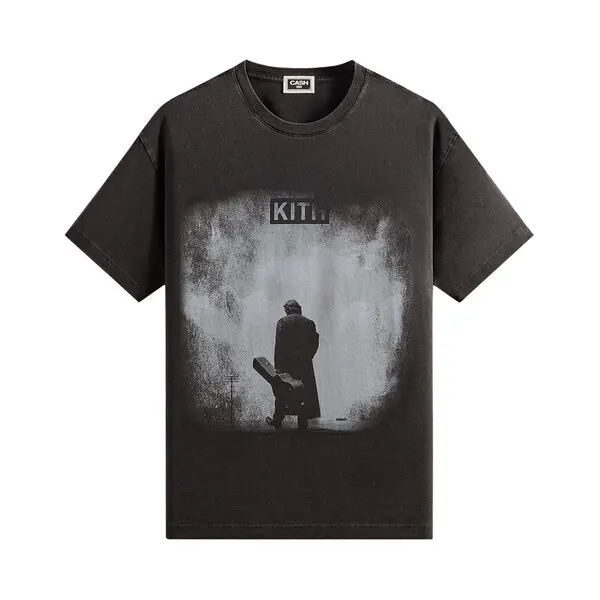 Kith Records For Johnny Cash I Walk The Line Vintage Tee - Black