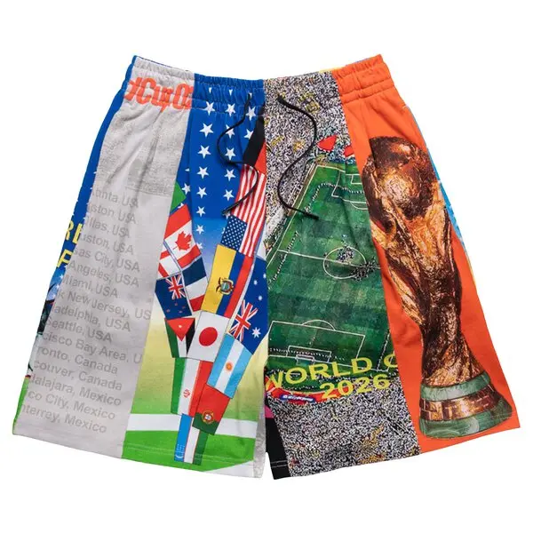 PLEASURES World Cup Wide Shorts - Multicolor