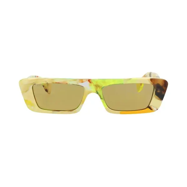 Gucci Square-frame Recycled Acetate Sunglasses /brown - Yellow