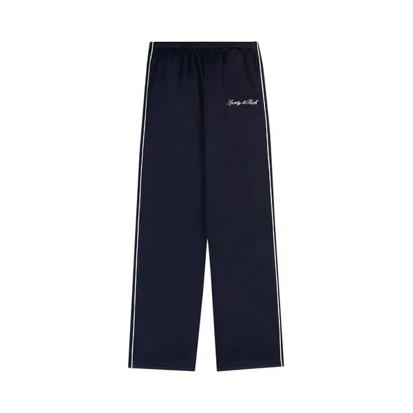 SPORTY & RICH Signature Logo Retro Track Pants 'dark Navy - Blue