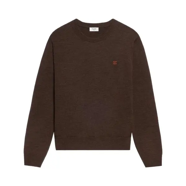 Celine Crewneck Sweater 'chocolate - Brown