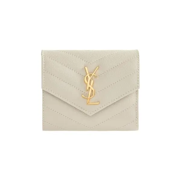 Saint Laurent Multi Folded Wallet 'blanc Vintage - White
