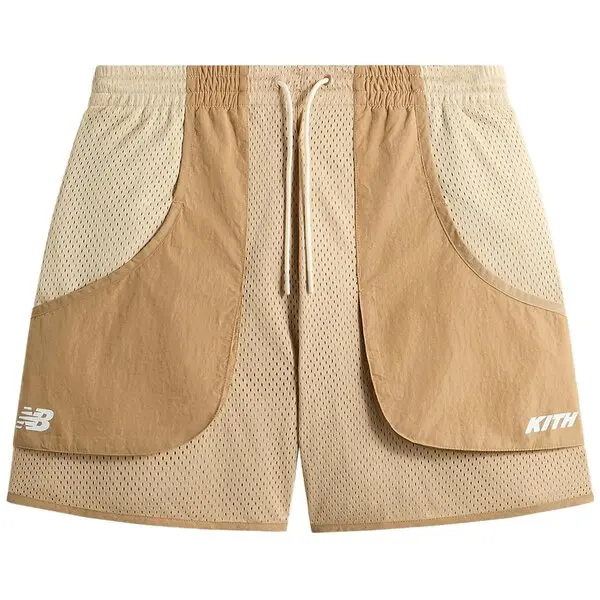 Kith X New Balance Mesh Fowler Short 'shea - Tan