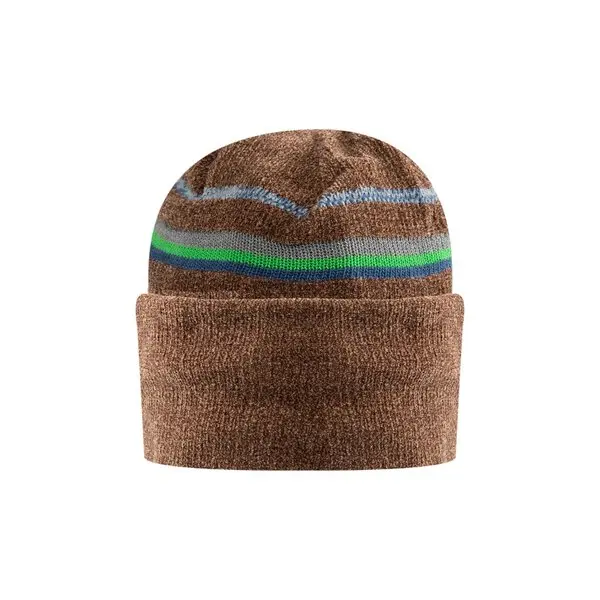 MAISON MARGIELA Striped Knit Beanie /grey/brown/green/mustard/powder - Blue