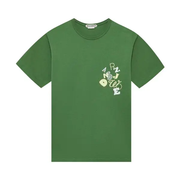 JW Anderson Scattered Letters T-shirt - Green