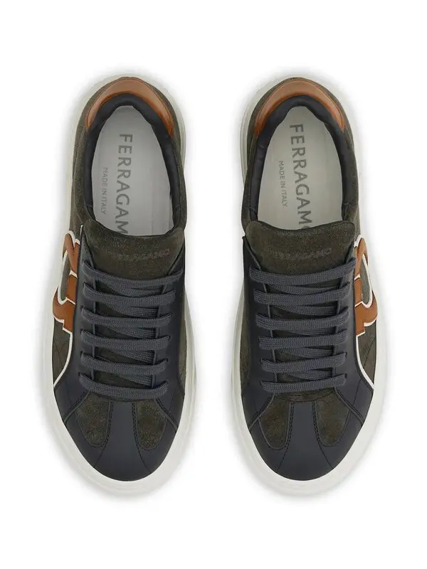 FERRAGAMO Gancini Thor 3 Sneakers - Grey