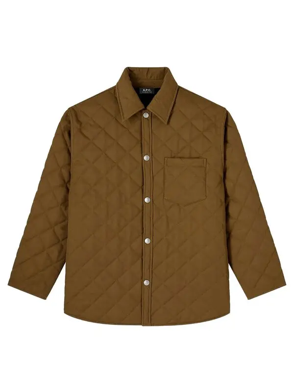 A.p.c. Georges Quilted Wool Jacket - Green