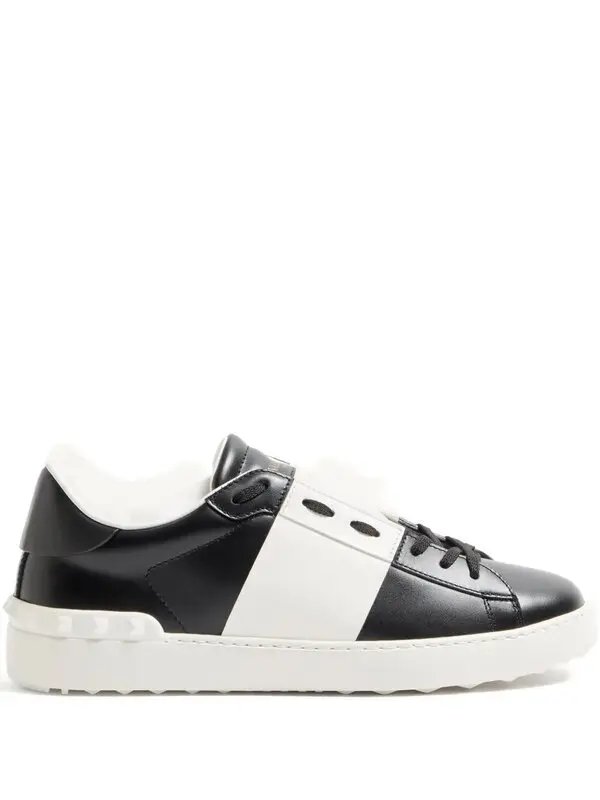 Valentino Garavani Sneakers Open In Leather With Contrasting Colored B - Black