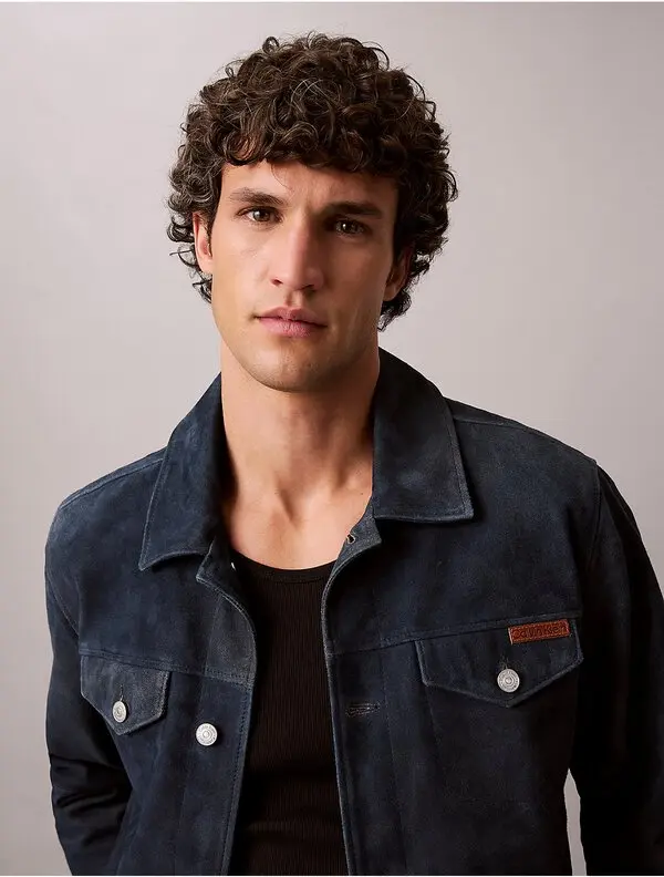 Calvin Klein 90s Suede Trucker Jacket