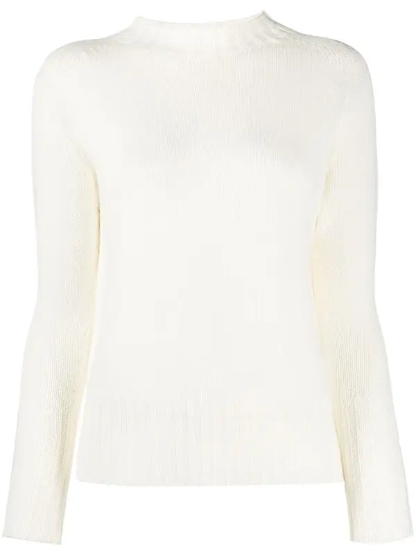 DRUMOHR 100% Merino Wool Crewneck Sweater - Ivory
