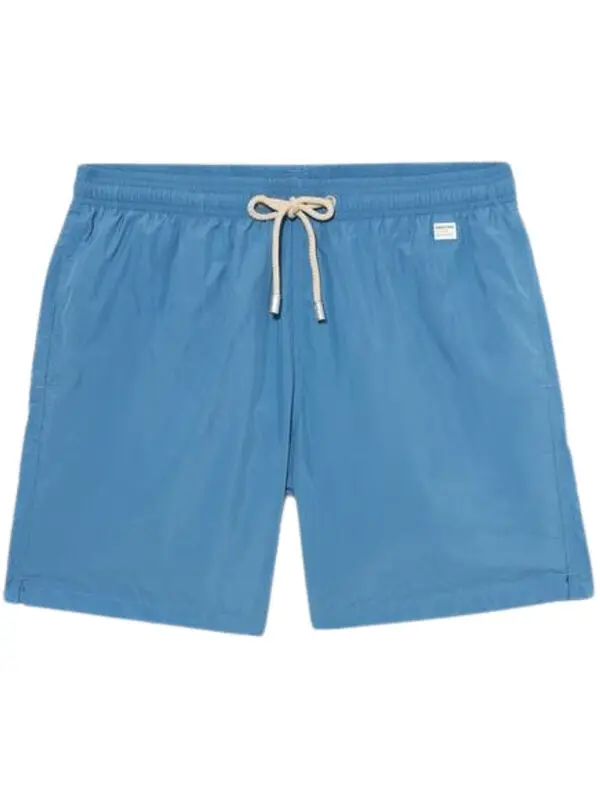 MC2 SAINT BARTH Blue Swim Shorts With Drawstring Waist - Light Blue