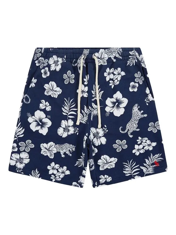 Ralph Lauren Tropical Print Drawstring Shorts - Navy