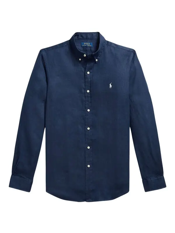 Ralph Lauren Classic Linen Shirt For - Navy