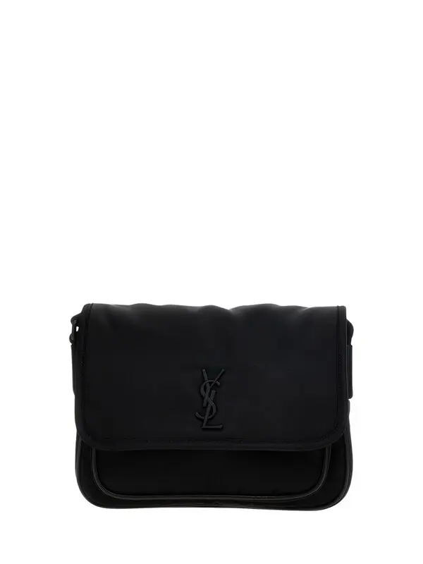 Saint Laurent Monogram Flap Crossbody Bag - Black