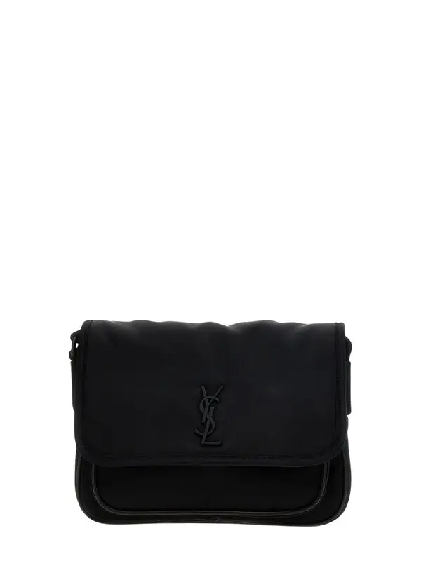 Saint Laurent Monogram Flap Crossbody Bag - Black