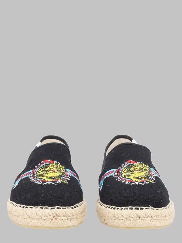 Kenzo Cotton Lined Rubber Sole Flats