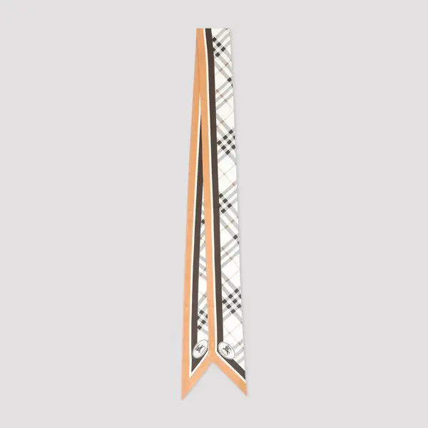 Burberry Check Silk Foulard-style Scarf - White