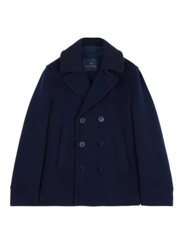 Paul & Shark Wool Cashmere Blend Peacoat - Navy
