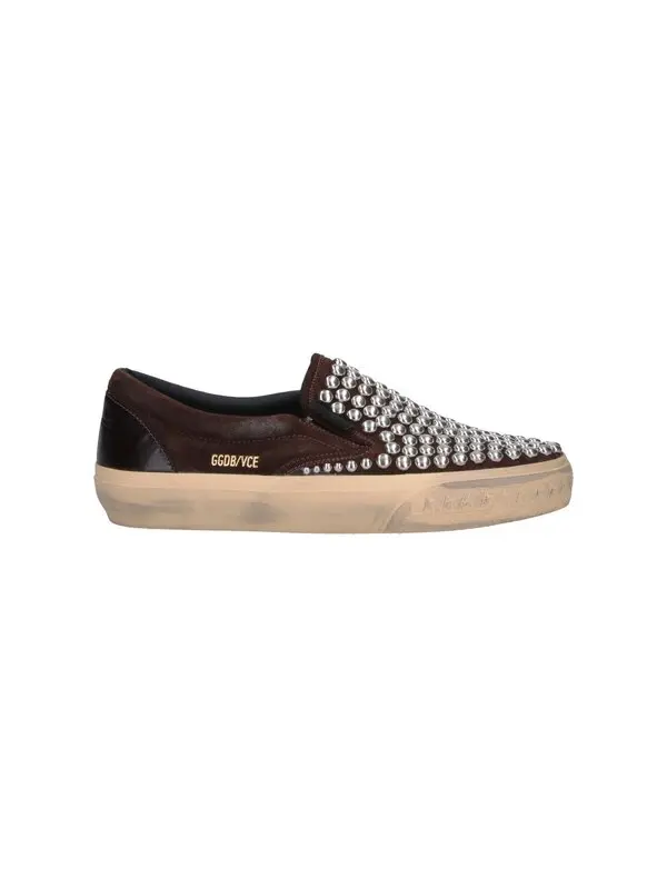 GOLDEN GOOSE Embellished Low-top Sneakers - Brown