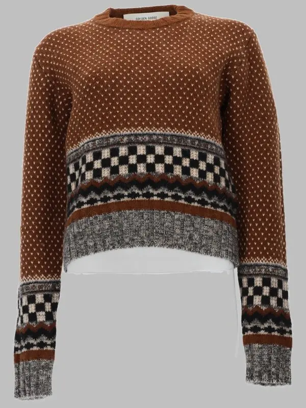 GOLDEN GOOSE Wool-alpaca Blend Sweater - Brown
