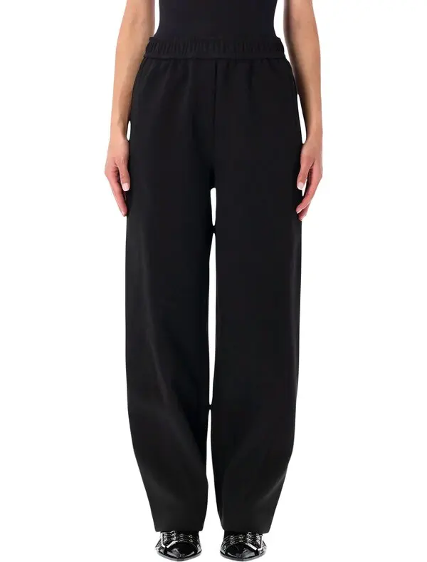 GANNI Tailored Trousers In 100% Recycled Polyester - Nero