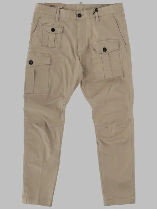 Dsquared2 Cotton-stretch Trousers - Beige