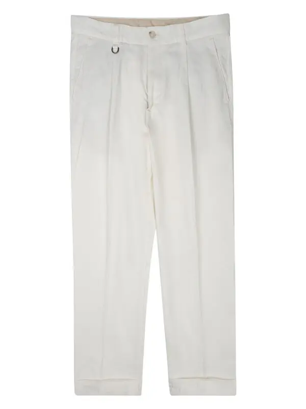 PAOLO PECORA MILANO Stretch Cotton Trousers - White