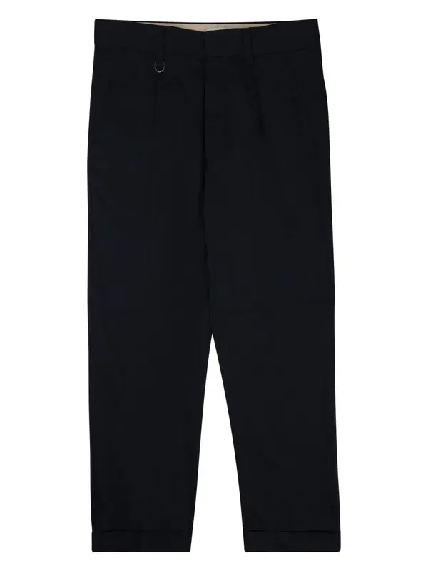 PAOLO PECORA MILANO Slim-fit Trousers In Cotton-blend With Stretch - Blue