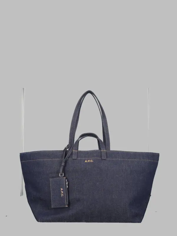 A.p.c. Denim Tote Bag With Pouch - Multicolour