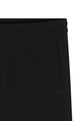 BOSS Logo-embroidered Cotton-blend Piqué Jersey Shorts