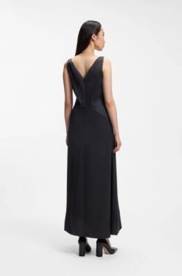 BOSS Sleeveless V-neck Maxi Dress