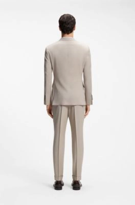 BOSS Two-piece Slim-fit Suit In Wool And Silk