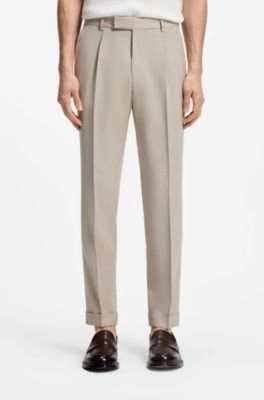BOSS Two-piece Slim-fit Suit In Wool And Silk