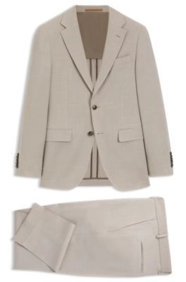 BOSS Two-piece Slim-fit Suit In Wool And Silk