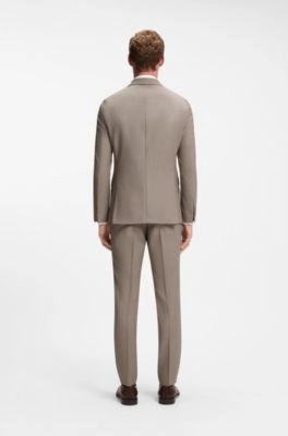 BOSS Two-piece Slim-fit Suit In Virgin Wool