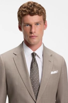 BOSS Two-piece Slim-fit Suit In Virgin Wool