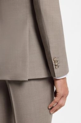 BOSS Two-piece Slim-fit Suit In Virgin Wool