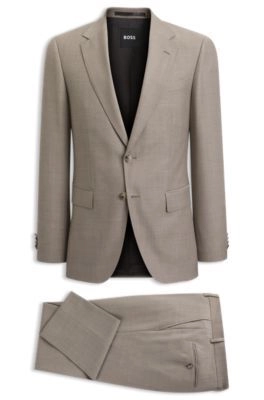 BOSS Two-piece Slim-fit Suit In Virgin Wool