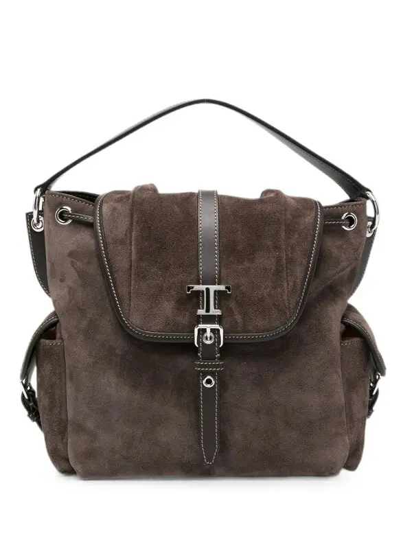 TOD'S T Timless Mini Leather Backpack - Brown