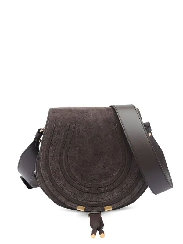 Chloé Marcie Leather Saddle Bag - Brown